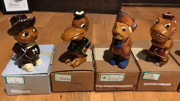 c.1950 Anri Hand Carved Wood College Mascots